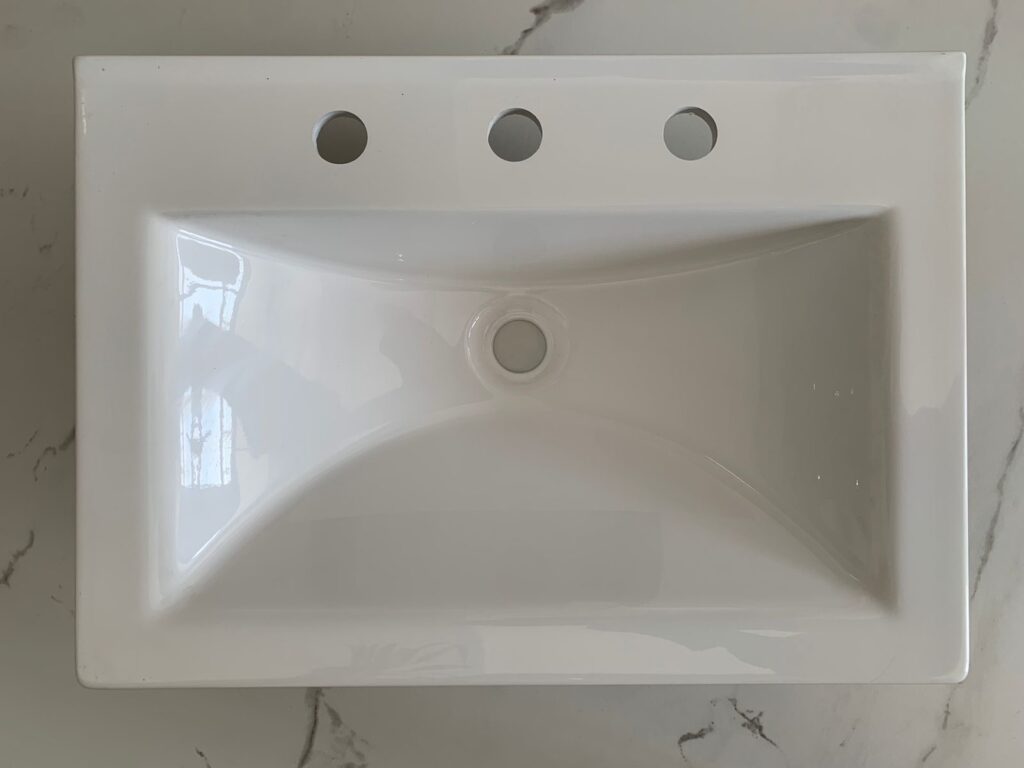Bacha Mesada Para Vanitory 50cm 1 agujeros Marmolina Premium - Center ...
