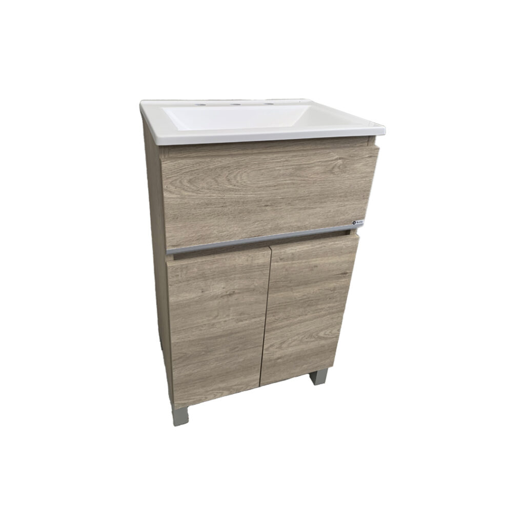 Vanitory Madera Maciza Con Tapa Para Bacha de Apoyo 60cm - Center Cerámicos